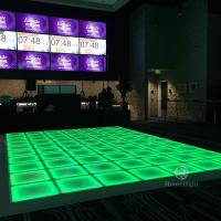 China Portable Toughened Glass Tiles Wireless LED DMX512 Dance Floor for Night Club Events for sale