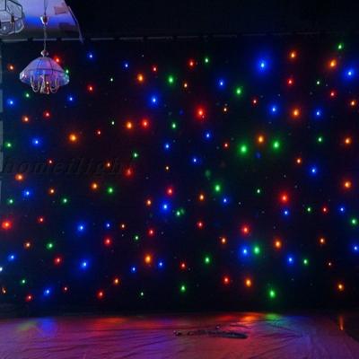 China Hot Sale RGB 3in1 Full Color LED Star Curtain Starry Cloth For Wedding for sale