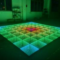 China Long Lifespan hours 100000 3D Mirror LED Dance Floor for Banquet Hall and Dance Club for sale