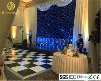 China LED Starlight Black Cloth Stage Wedding Backdrop Curtain with LED Backdrop Decoration for sale