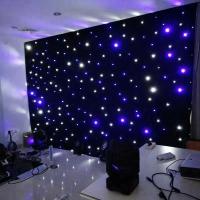 China Backdrop cloth light led star curtain for wedding stage decorationge for sale