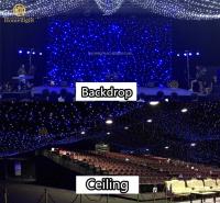 China Customized Shiny Backdrop Cloth Led star Curtain For Wedding Bar Dj Church Party for sale