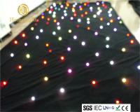 China DJ Booth Backdrop RGB Twinkling Party Cloth LED starlit Curtain for Nightclub Stage for sale