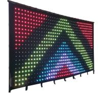 China RGB 3 in 1 Color Changeable LED P18cm Video Curtain with Remote Control for sale