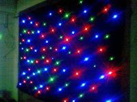 China Whole Sell LED illuminated Star Curtain Lights for LED RGB 3in1 event Stage Backdrop Curtain full color church wedding h for sale