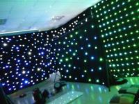 China Whole Sell LED illuminated Star Curtain Lights for LED RGB 3in1 event Stage Backdrop Curtain full color church wedding h for sale