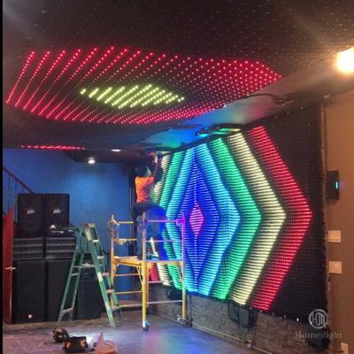 China Lighting and circuitry design P18cm 4 * 5M RGB LED Video Curtain for Stage Background for sale
