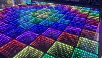 China Toughened Glass LED Dance Floor with 50000 Hours Working Lifetime and Portable Design for sale