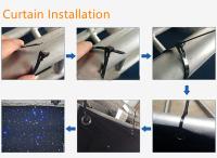 China Hot Sale Blue And White LED Cloth LED Star Curtain For Stage Party Decoration Effect Backdrop LED Light for sale