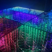 China RGB 3in1 Luminous Starry Golden LEDs Floor Tiles 3D 50*50cm Mirror Dance Floor for Party Wedding for sale