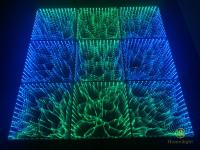 China RGB 3in1 Luminous Starry Golden LEDs Floor Tiles 3D 50*50cm Mirror Dance Floor for Party Wedding for sale