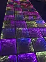 China AC90-240V 50-60Hz Toughened Glass DMX512 Digital RGB 3 in 1 LED 3D Mirror Dance Floor for sale