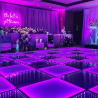 China Luminous 50x50cm 3D Abyss Matte Mirror Dance Floor for Night Club DJ T-Shows for sale