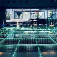 China Luminous 50x50cm 3D Abyss Matte Mirror Dance Floor for Night Club DJ T-Shows for sale