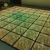 China Wireless 3D Mirror Starry Gypsophila Magnetic LED Dance Floor For Disco Party for sale
