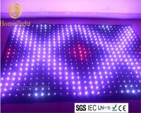 China RGB Vision Curtain for DJ Booth Matrix P18 CM LED Sound Active DMX512 Video Star Cloth for sale