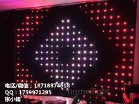 China RGB Vision Curtain for DJ Booth Matrix P18 CM LED Sound Active DMX512 Video Star Cloth for sale