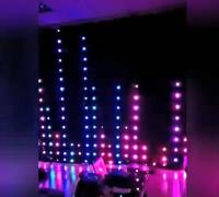 China AC90-260V 50-60Hz Input Voltage 1- P18cm 3*4m RGB LED Screen Video Curtain for DJ Booth for sale