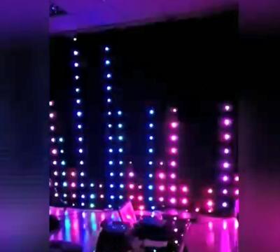 China AC90-260V 50-60Hz Input Voltage 1- P18cm 3*4m RGB LED Screen Video Curtain for DJ Booth for sale