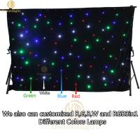 China 6000K LED Star Curtain Backdrop Double Decker Fireproof Velvet Material For Stage for sale