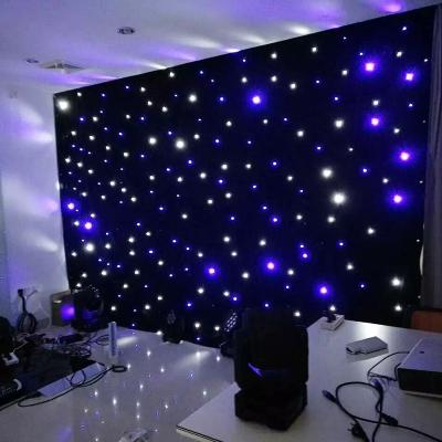 China Homei Backdrop Cloth Light White LED Star Curtain for Stage Decoration at Weddings for sale