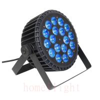 China 16200lm 18pcs x 18W RGBWAUV 6 in 1 LED Flat Par can Light for DJ Disco Wedding Uplights for sale