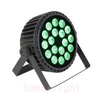 China 18*18W LED Par Light RGBWA UV 6 IN 1 Spot Wash DMX Flat Parcan for Stage Wedding for sale