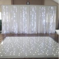 China LED Star Cloth White Gauze Wedding Hotel Banquet Stage Backdrop for Club for sale