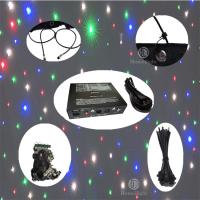 China Double Decker Fireproof Star Curtain LED Lights RGB 3 in 1 Color LED Star Cloth for sale