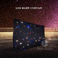 China Double Decker Fireproof Star Curtain LED Lights RGB 3 in 1 Color LED Star Cloth for sale