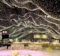China Romantic twinkle lights fireproof LED star curtain blue white warm white for wedding for sale