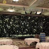China 2024 New Arrival warm white wedding star curtain double decker fireproof ceiling wall curtain lights for sale