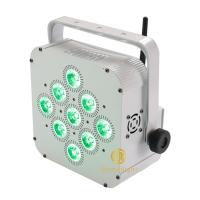 China 9PCS 18W WiFi RGBWA UV DMX Uplights Wireless Battery Powered LED Par Lights for sale