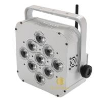 China 9PCS 18W WiFi RGBWA UV DMX Uplights Wireless Battery Powered LED Par Lights for sale