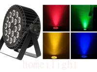 China 18*18W RGBWA UV 6in1 DMX Spot Wash Flat Par Can LED Light for Stage Wedding Club DJ Disco for sale