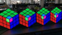 China Professional Lease commercial activity lighting equipment 3D magic cube wall for performance Singing Contest for sale