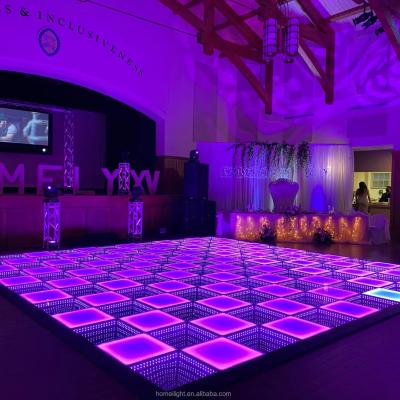 China 48/96pcs RGB 3in1 LED Matte Dance Floor For Wedding Party Stage for sale