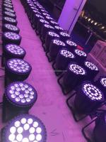 China 18pcs RGBWAUV 6IN1 Flat Par Lights for Silent Wedding Palace Uplight DMX512 Control Mode for sale