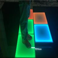 China LED Touch Sensitive Dance Floor Tile For DJ Disco Night Club RGB LED Interactive Dance Floor for sale