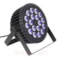 China 18x18w RGBWA UV 6 in 1 Flat Par Can LED Bright Par Light For Stage Uplighting Effects for sale