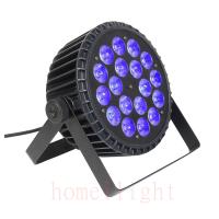 China 18x18w RGBWA UV 6 in 1 Flat Par Can LED Bright Par Light For Stage Uplighting Effects for sale