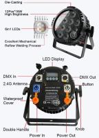 China Convenient Stage Party Disco Night Club Bar DJ Church Light 12*18W Waterproof Wireless Par Light for sale