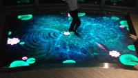 China Interactive Restaurant Tempered Glass 3D Portable LED Screen for Church Moving IP33 for sale