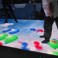 China Interactive Restaurant Tempered Glass 3D Portable LED Screen for Church Moving IP33 for sale