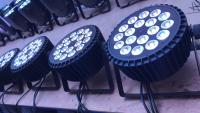 China 18*18w RGBWA UV 6 in 1 Flat Par Can LED Bright Par Light For Stage Event Lighting Easy for sale
