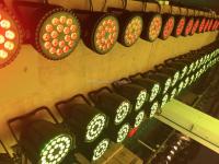China 18*18w RGBWA UV 6 in 1 Flat Par Can LED Bright Par Light For Stage Event Lighting Easy for sale