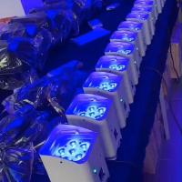 China RGBWA UV LED Uplight 4*18W 6in1 Remote Phone Battery Power 6*18W Wireless Par Lights for sale
