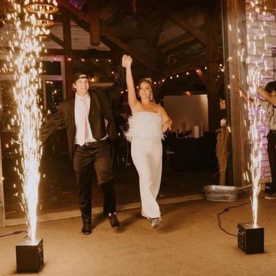 China Dazzling Colorful Party Sparkle Machine Popper Firework Wedding Show Band Sparkle Machine for sale