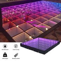 China 3D Infinity mirror dancefloor portable piste de dance wedding dj party dance floor panels for sale