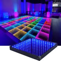 China LED new 3D mirror abyss dance floor for wedding party disco for sale